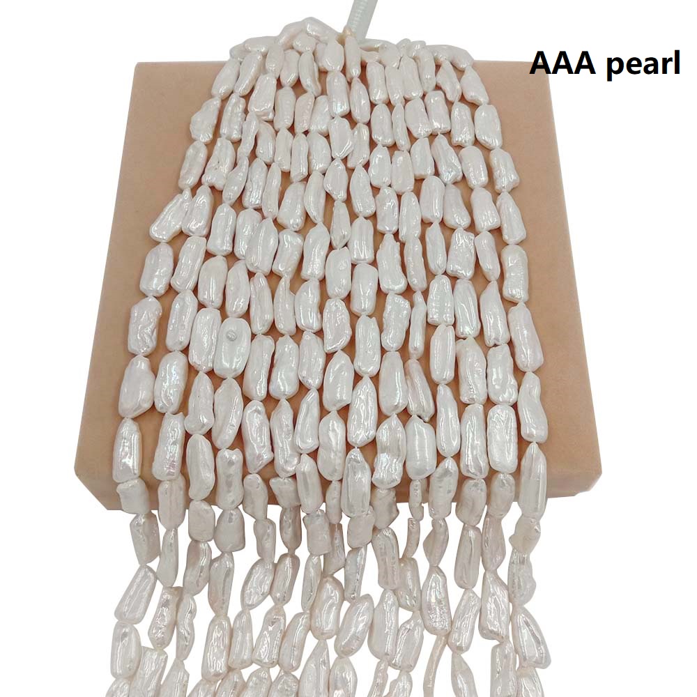 Biwa Baroque natural pearl ,10x25 mm big biwa baroque shape keshi pearl ...